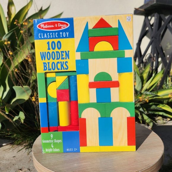Melissa & Doug | Toys | New Melissa Doug Wooden Building Blocks Set 0 ...